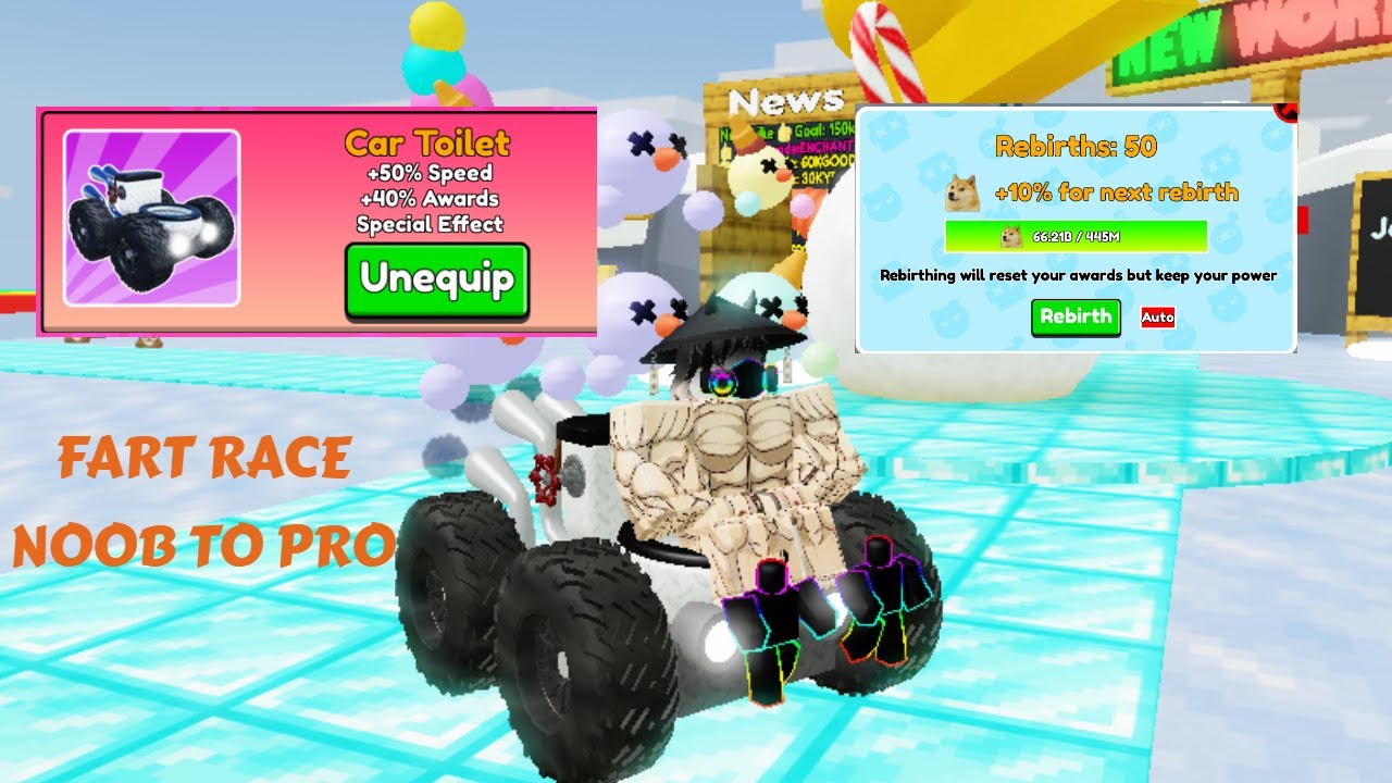 becoming so fast in FART RACE /NOOB TO PRO/ROBLOX - YouTube