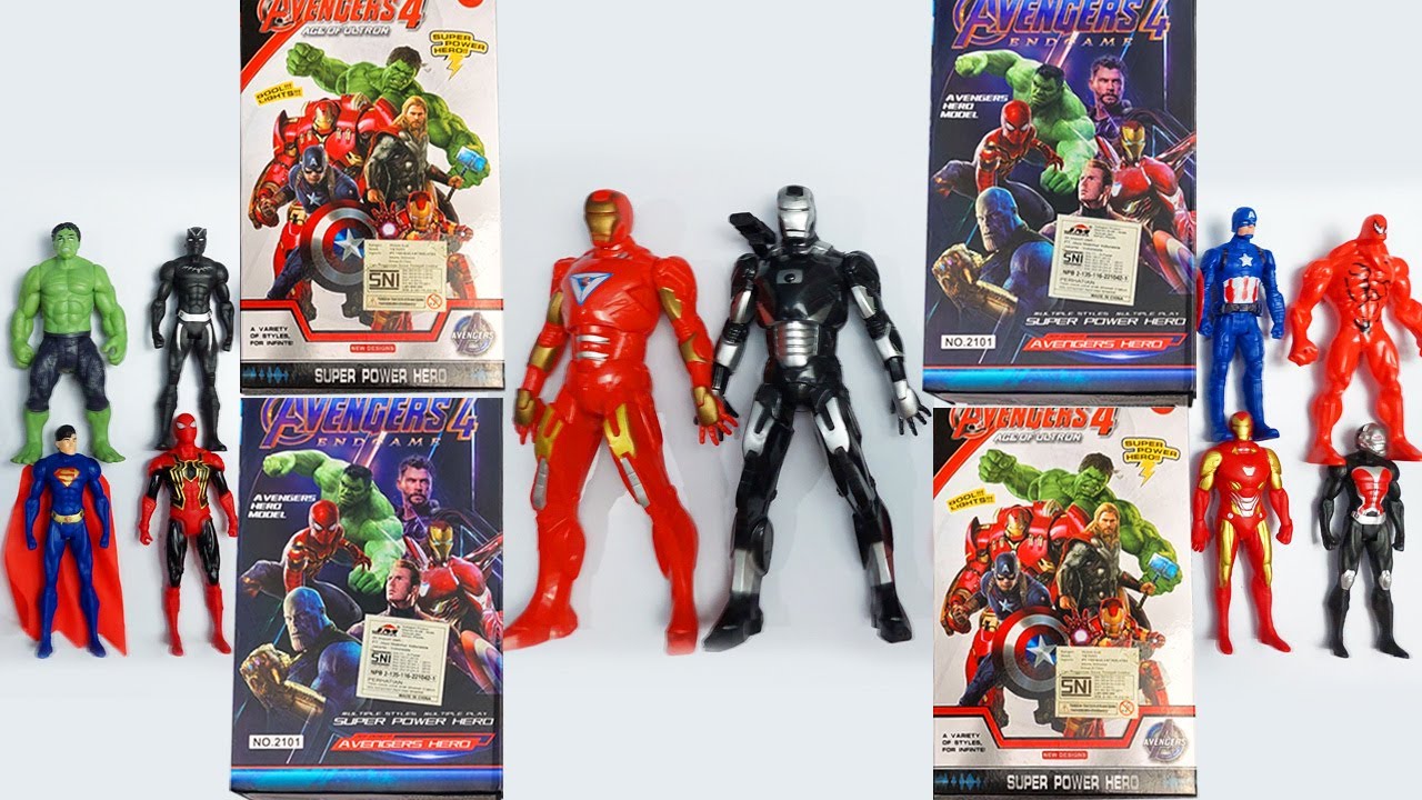 Satisfying with unboxing superhero avengers ASMR Action figures Hulk ...