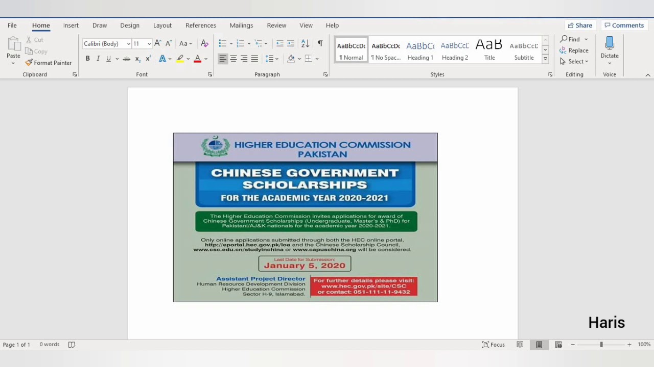 HEC Criteria of Selection- CSC Scholarship 2020-2021 || Bachelor/Master ...