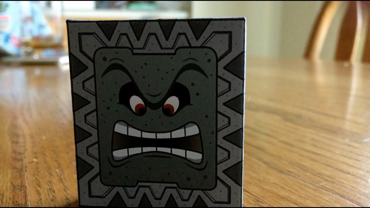 Paper Craft Thwomp - YouTube