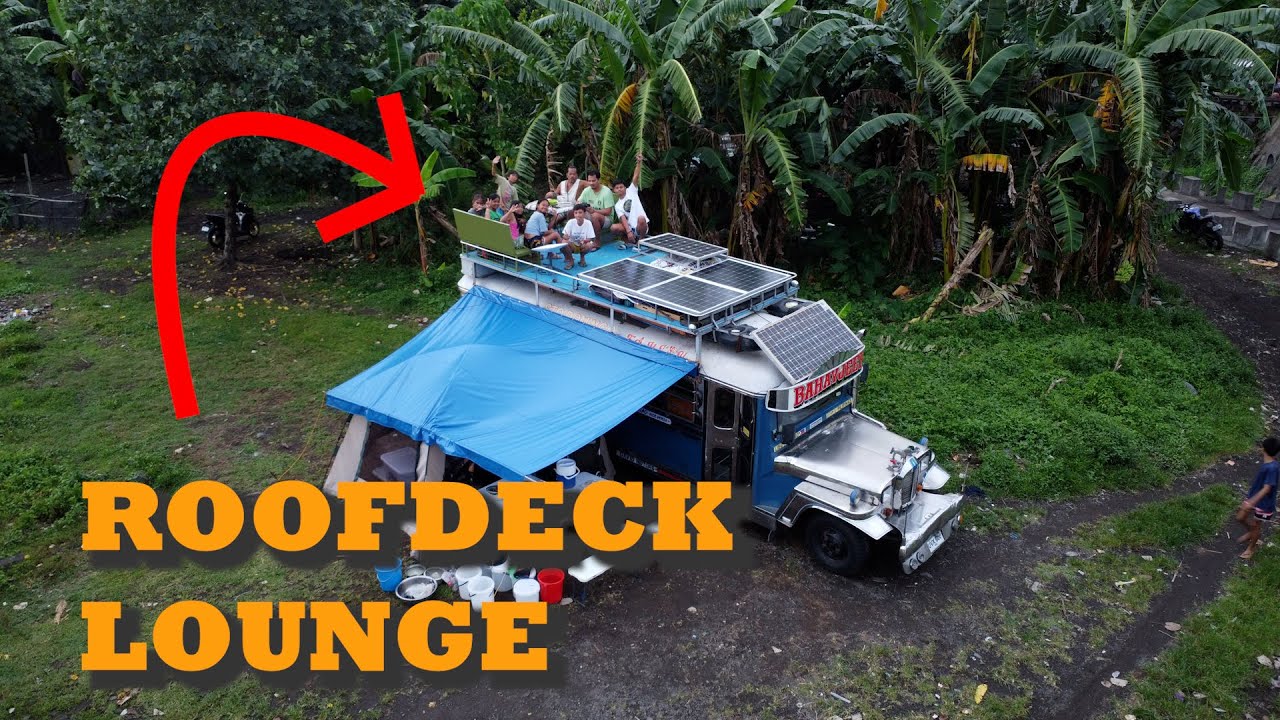 DIY ROOFDECK LOUNGE - PHILIPPINE JEEPNEY HOUSE - YouTube
