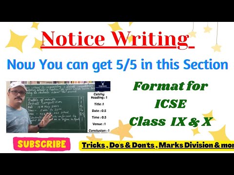 Notice Writing #notice writing format #english to hindi #for class 9 ...