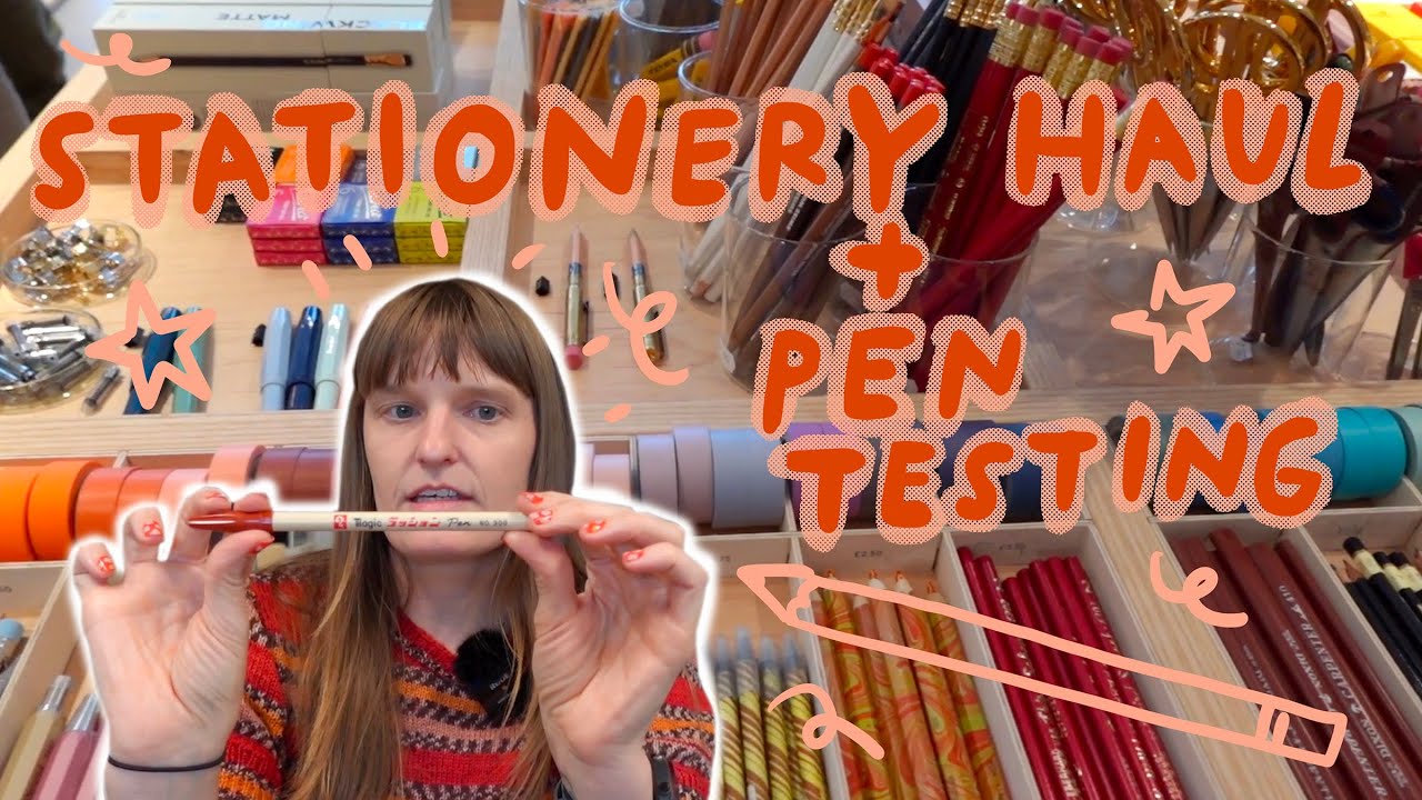 London Stationery Haul and Pen Testing - YouTube