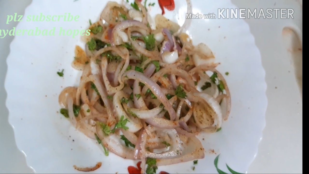 Lacha pyaz salad.....onions salad for fried items...lacha onions ...