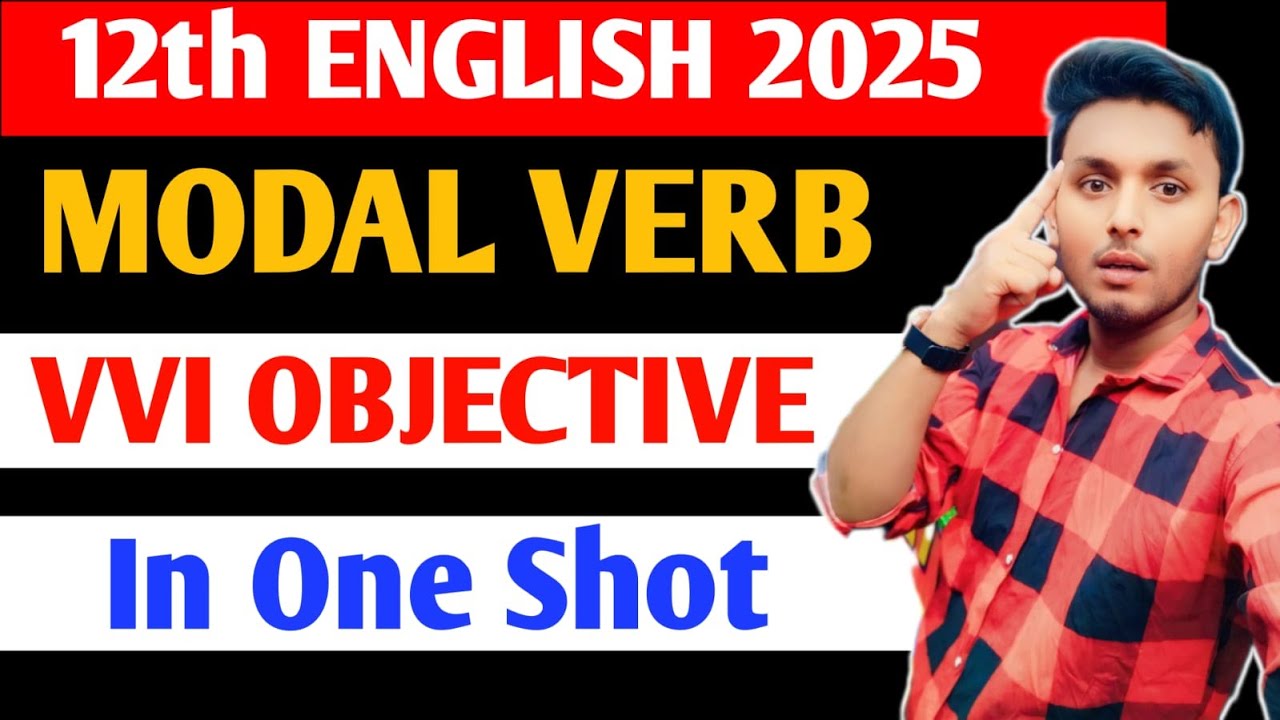 MODAL VERB || रूपतामक क्रिया || VVI OBJECTIVES || IN ONE SHOT || BIHAR BOARD 2025 - YouTube