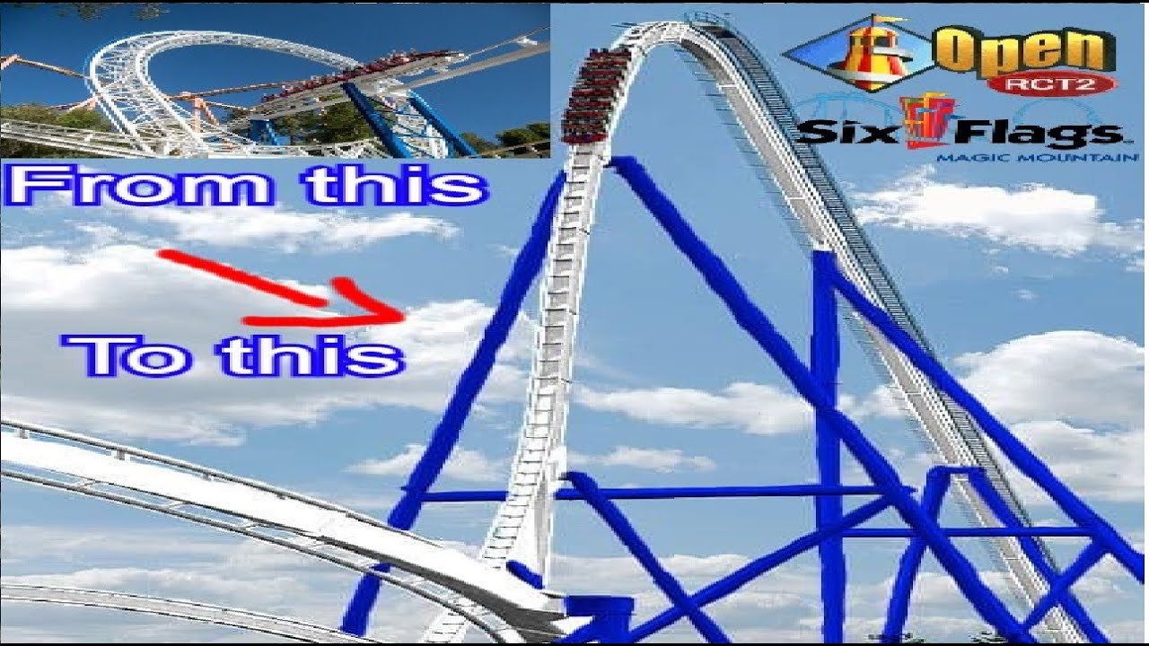 new Revolution As A Giga Coaster In Open RCT 2 - B&M Giga Coaster - YouTube