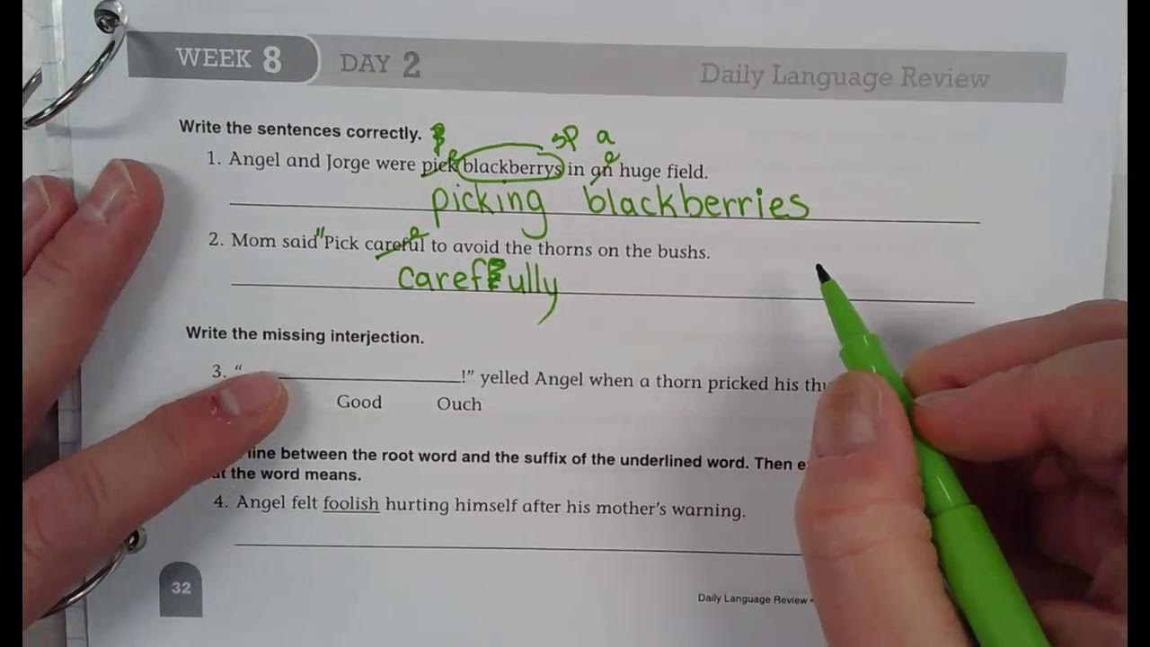 Daily Language Review Week 8 Day 2 - YouTube