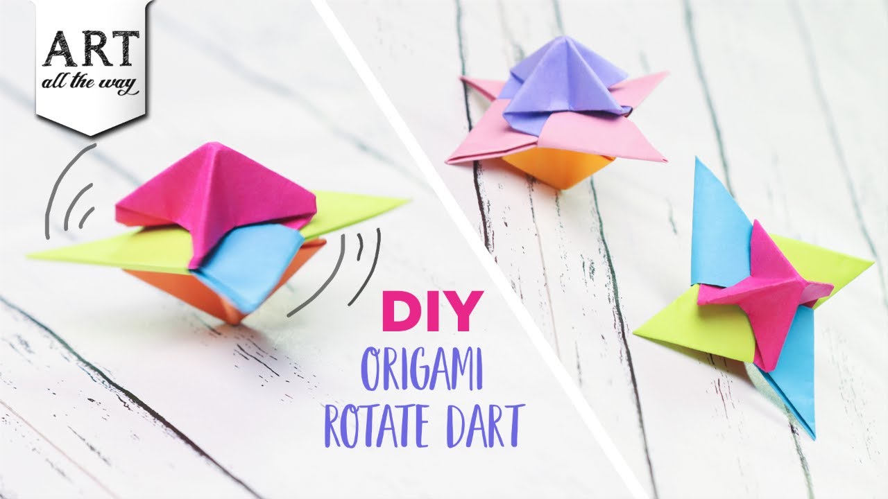 DIY Origami Rotate Dart | DIY Spinner | Origami Craft || Origami Art ...
