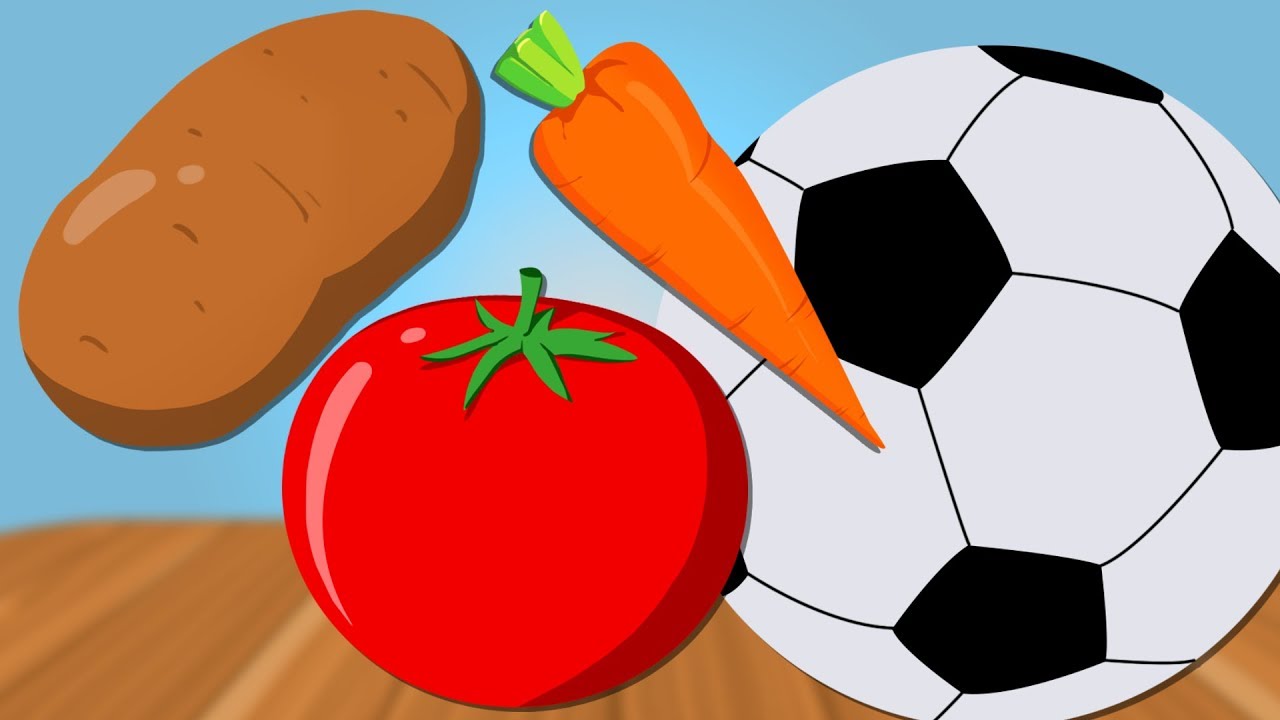 Soccer Ball | Learn Vegetables | Hammer Game | Kids Video - YouTube
