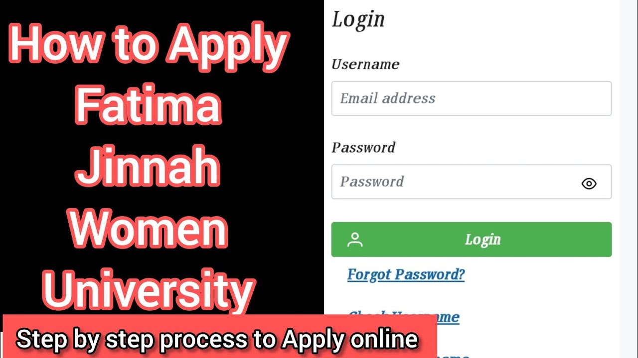 How to Apply Fatima Jinnah Women University Admission 2025 | FJWU ...