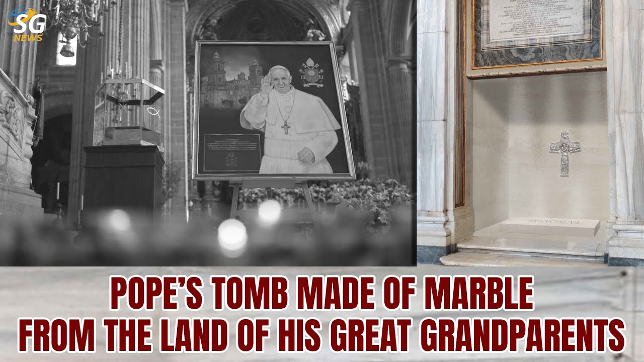 POPE’S TOMB MADE OF MARBLE FROM THE LAND OF HIS GREAT GRANDPARENTS ...
