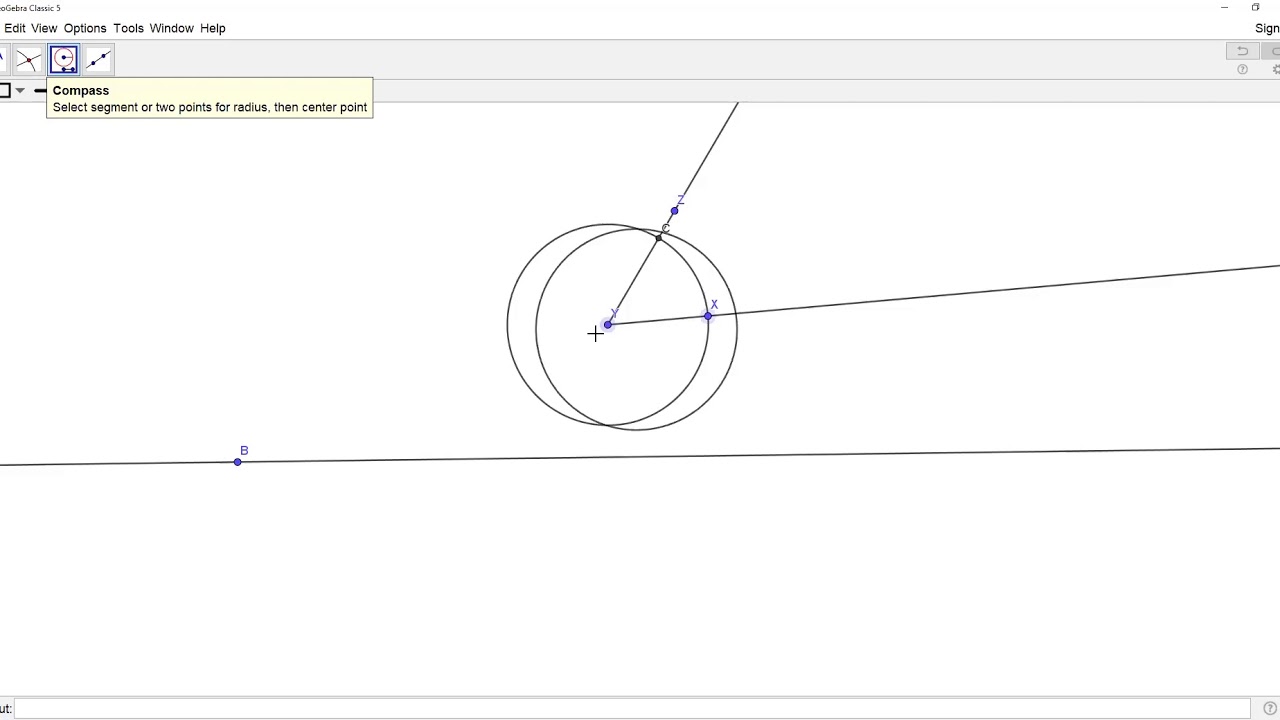 Geogebra Copying an Angle Demonstration - YouTube
