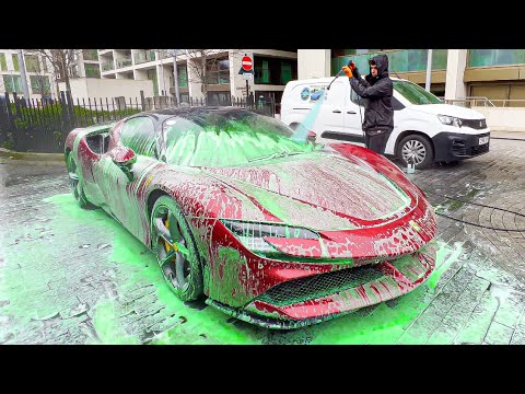 How I Washed the World's Fastest Ferrari - YouTube