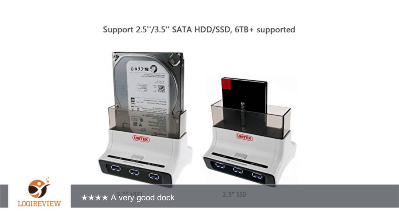 UNITEK USB 3.0 to SATA External Hard Drive Docking Station with 3 Port ...