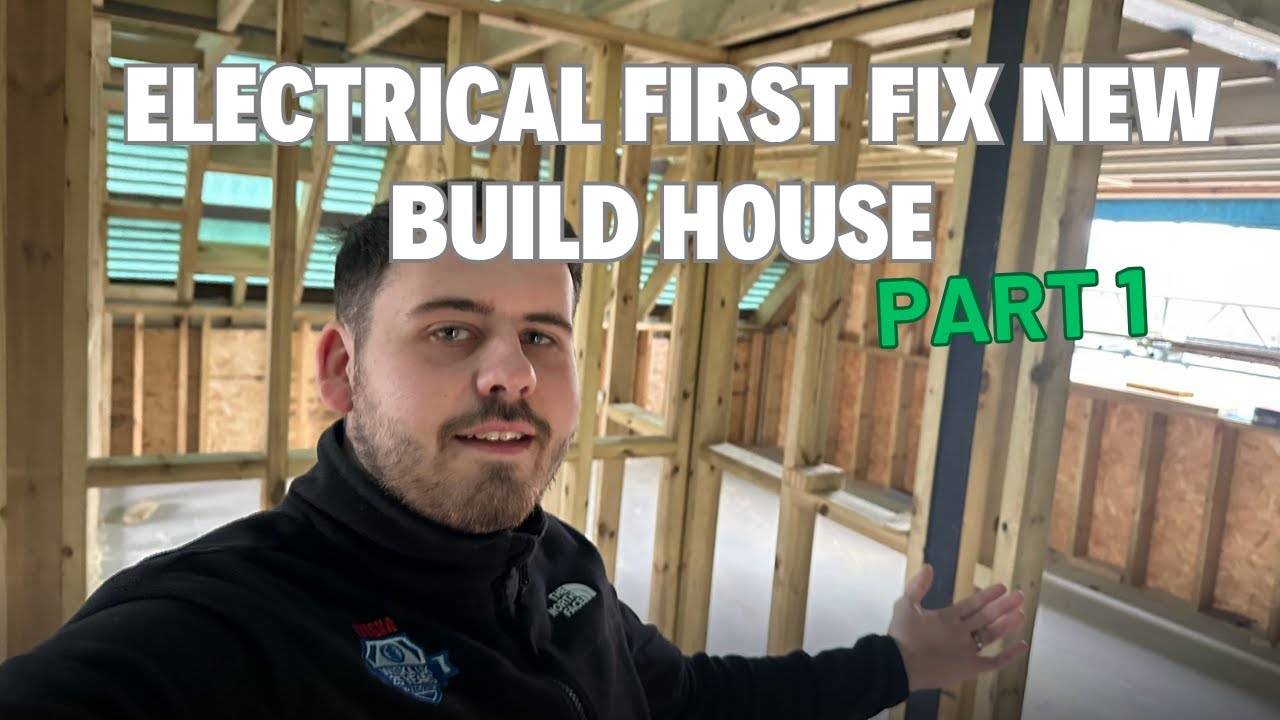 Electrical first fix - New build house - YouTube