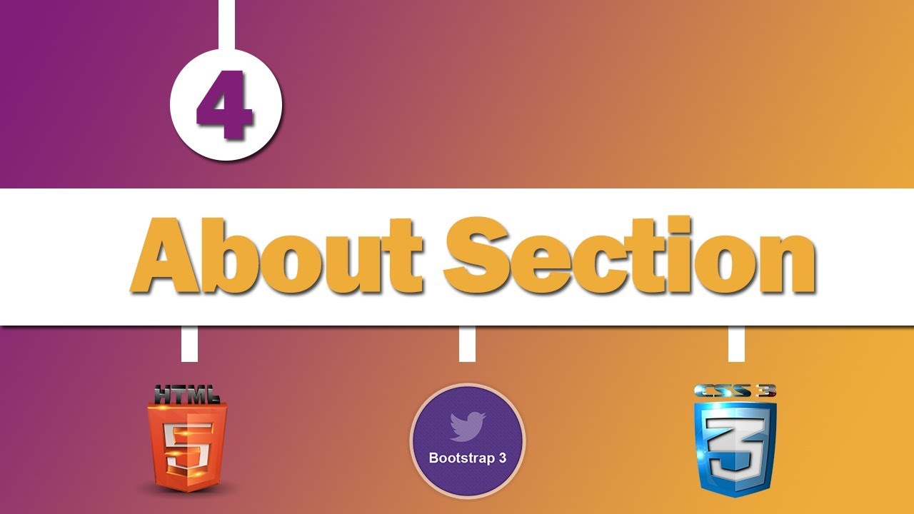 4 - ( Design Template ) About Section - YouTube