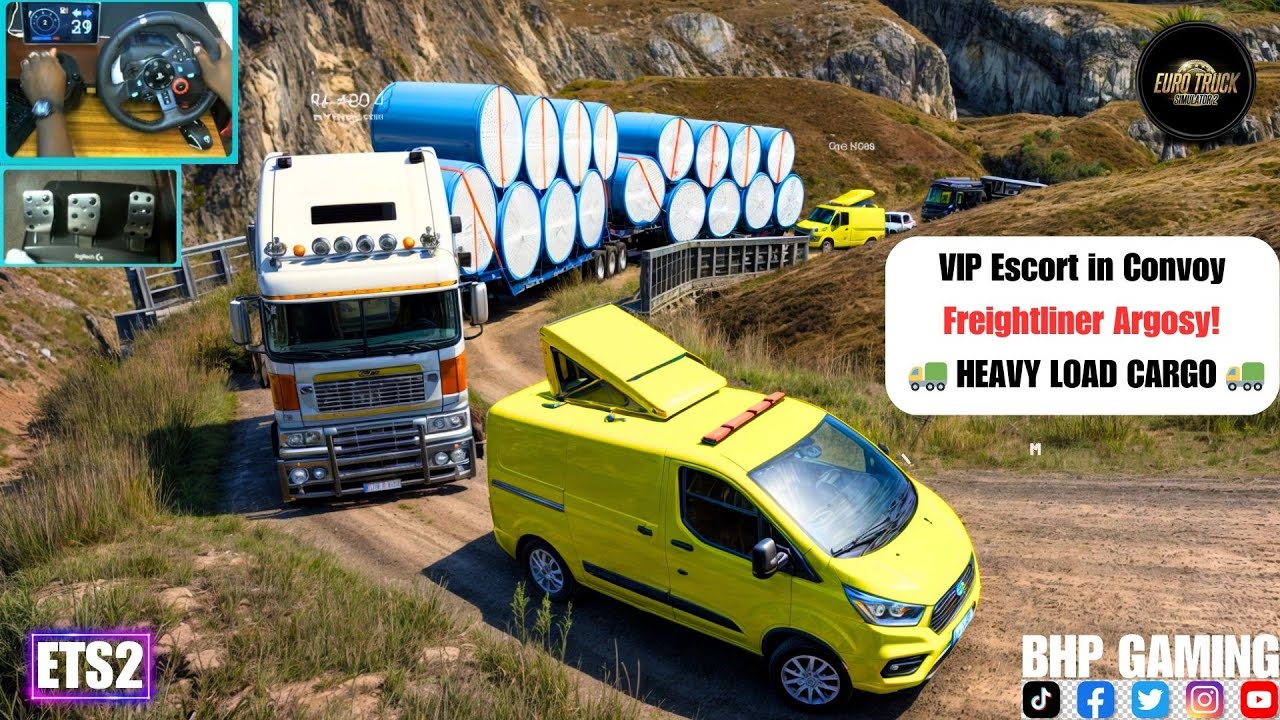 Extreme Heavy Haul Convoy! 🚛 Freightliner Argosy on Dangerous Roads ...