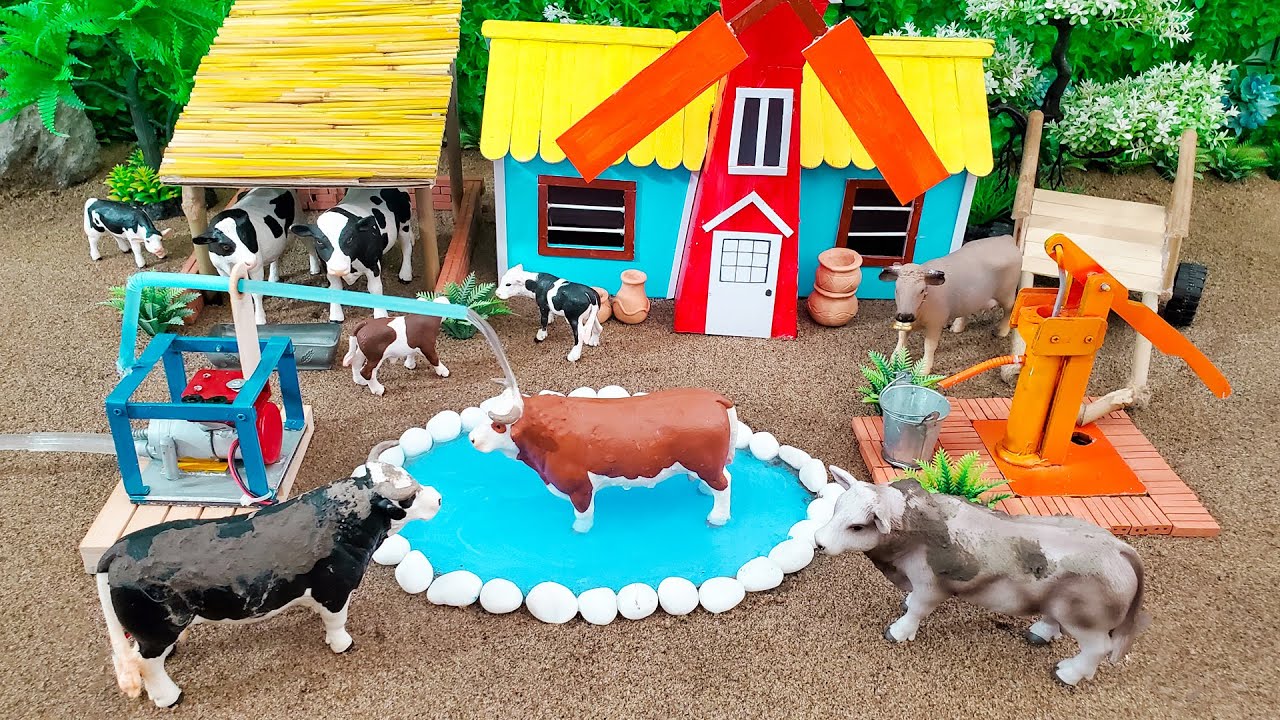 DIY making mini Water Pump to shower of Cows | How to make miniature ...