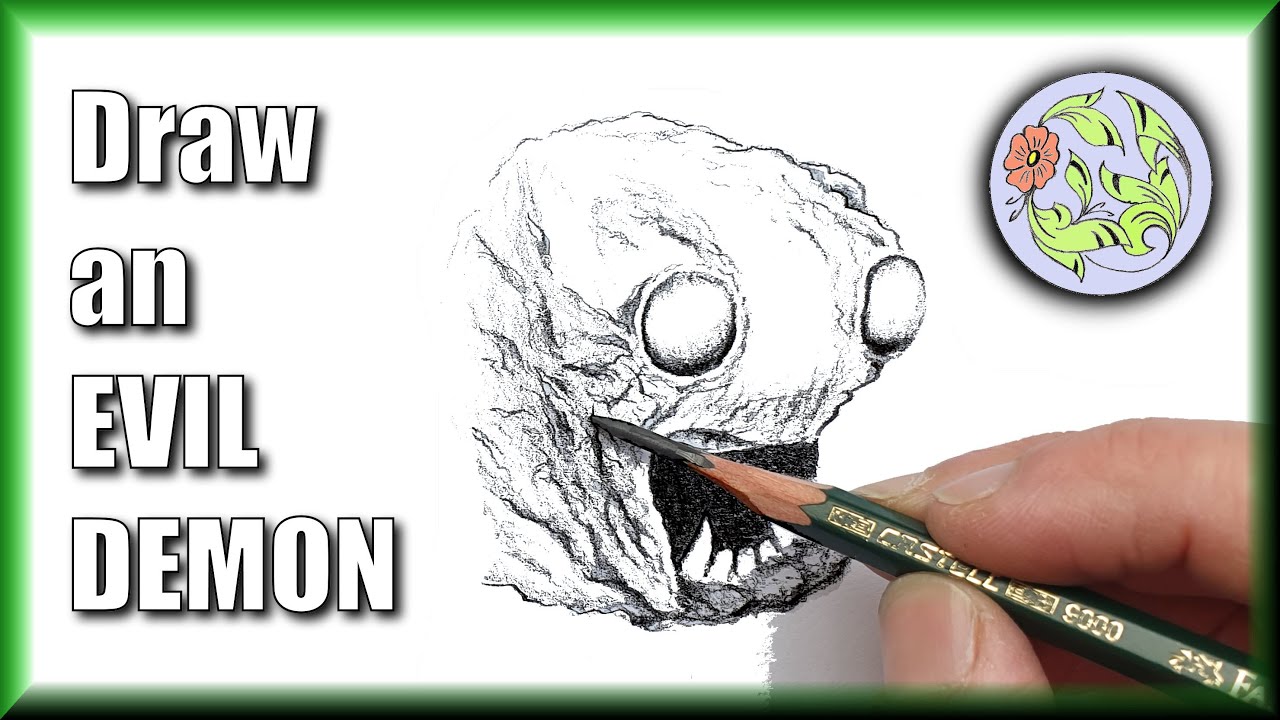 How to draw a monster | draw evil demon step by step - YouTube