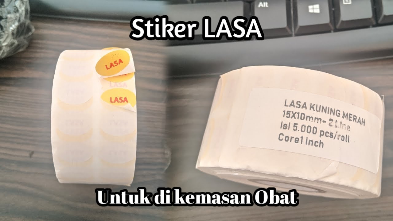 Stiker Lasa Kuning Oval 15X10mm - 5000 pcs in Roll - YouTube
