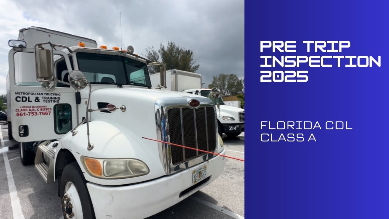 Pre trip inspection cdl class a English Florida 2025 - YouTube