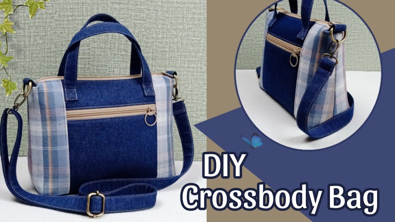 DIY Cara Membuat Tas/Crossbody Bag/Tutorial & Pattern - YouTube