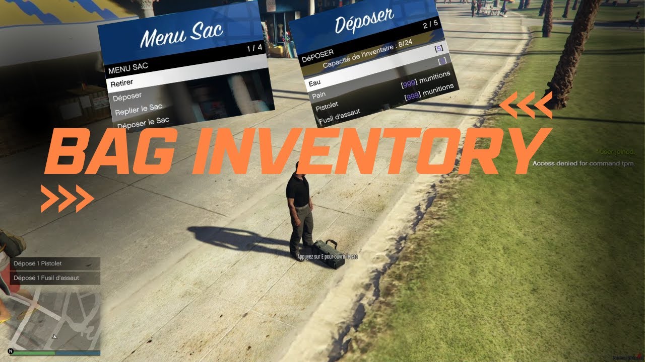 Bag Inventory | FiveM Script (0.00ms) RageUI - YouTube