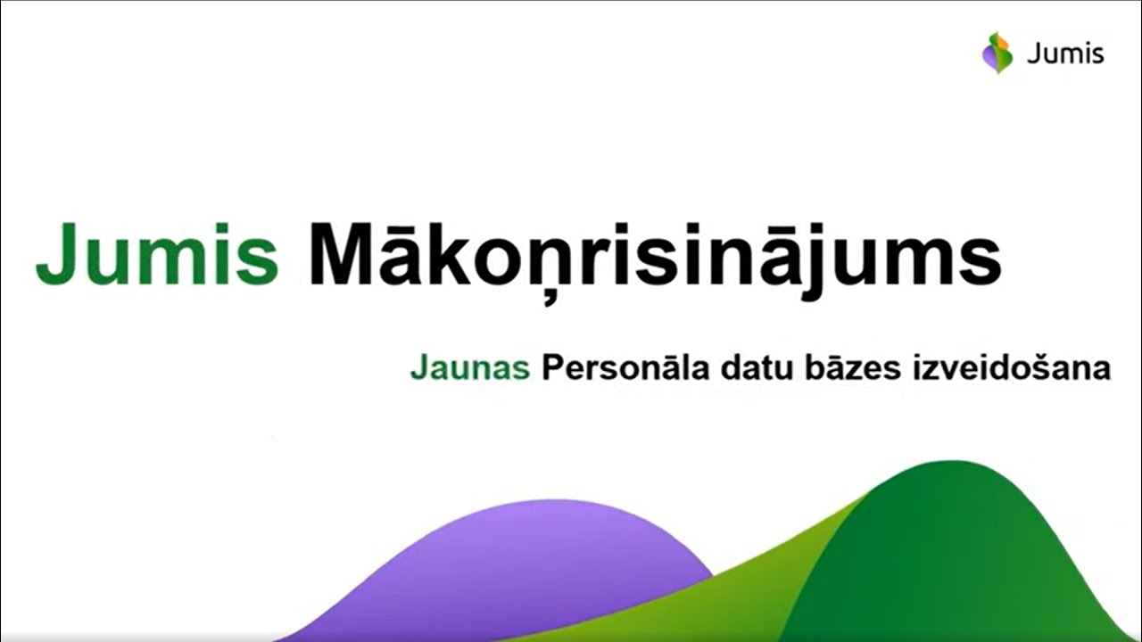 Mākoņrisinājums Jumis Personāls: jaunas datu bāzes izveide - YouTube