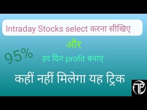 Intraday Stocks Selection Best Strategy ।Market Analysis । Intraday ...