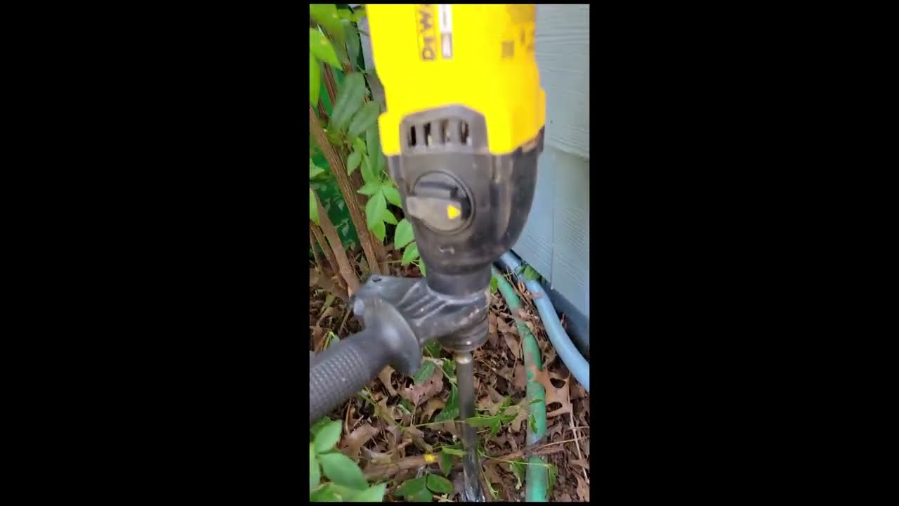 Powered Ground Rod Driver - YouTube