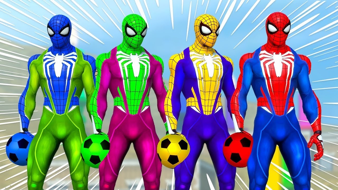 Every COLOR SPIDER-MAN Fights – From Beginning to End - YouTube