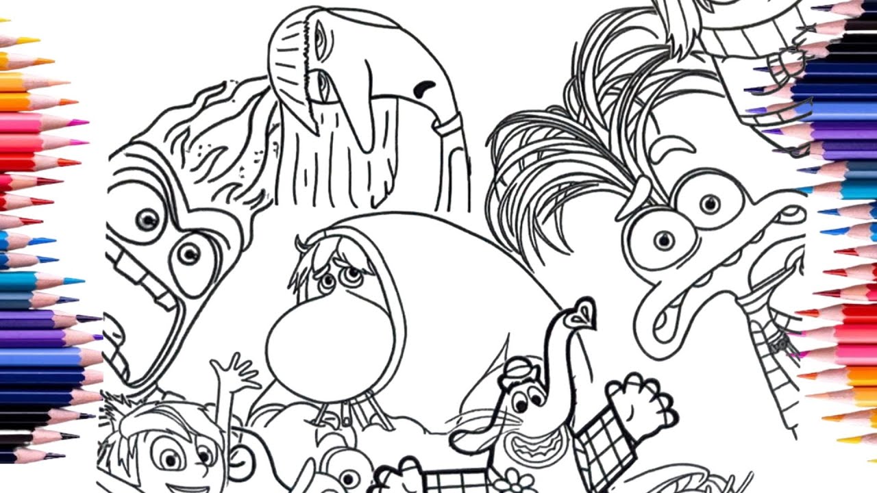 Inside Out 2 Coloring Pages / Envy Anxiety Joy Anger Disgust Sadness ...
