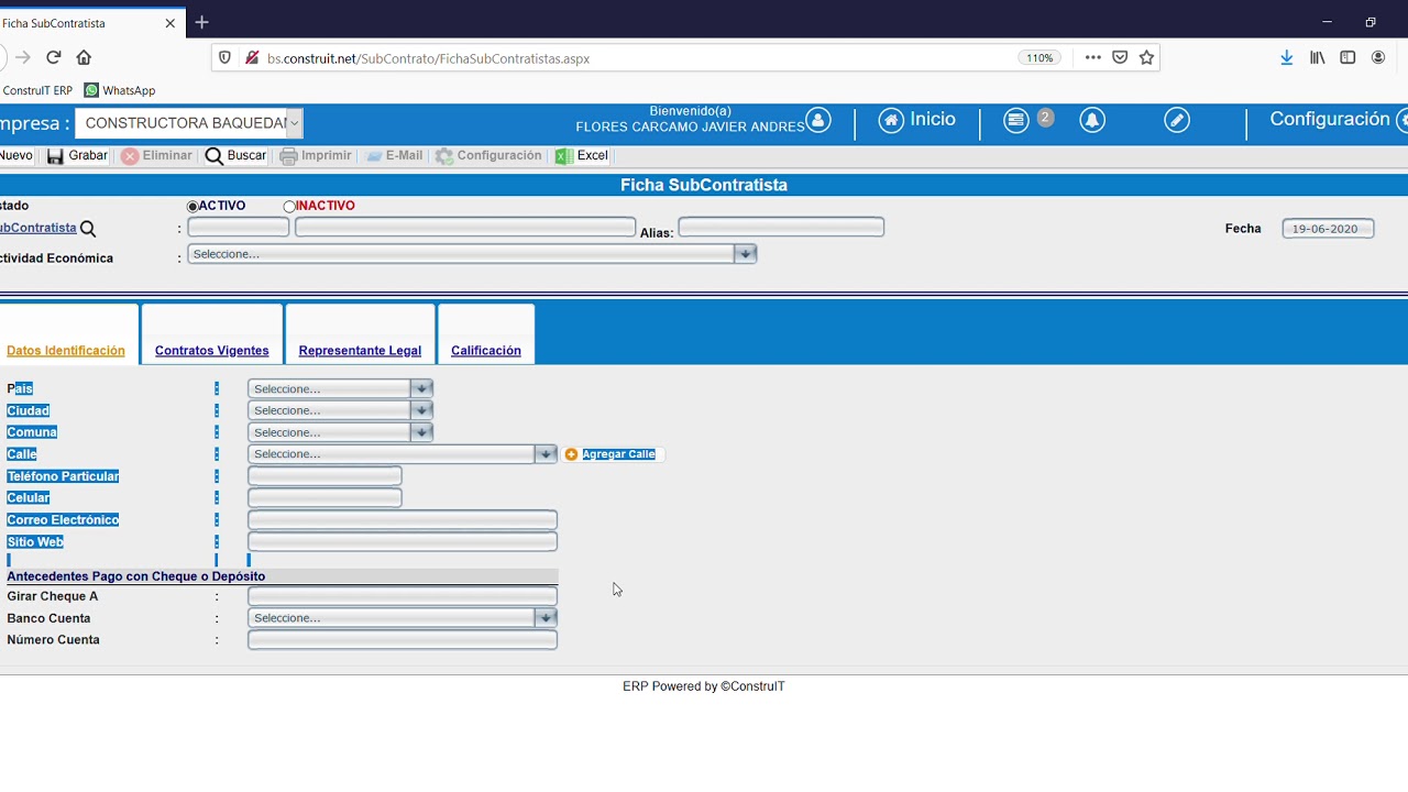 Capacitacion Subcontratos Ficha subcontratista 1 4 - YouTube
