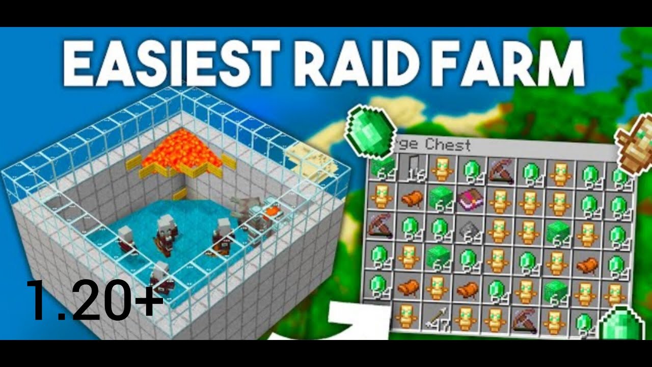 Easy minecraft emerald farm for 1.20 bedrock gives 300 emerald 😯🤯 ...
