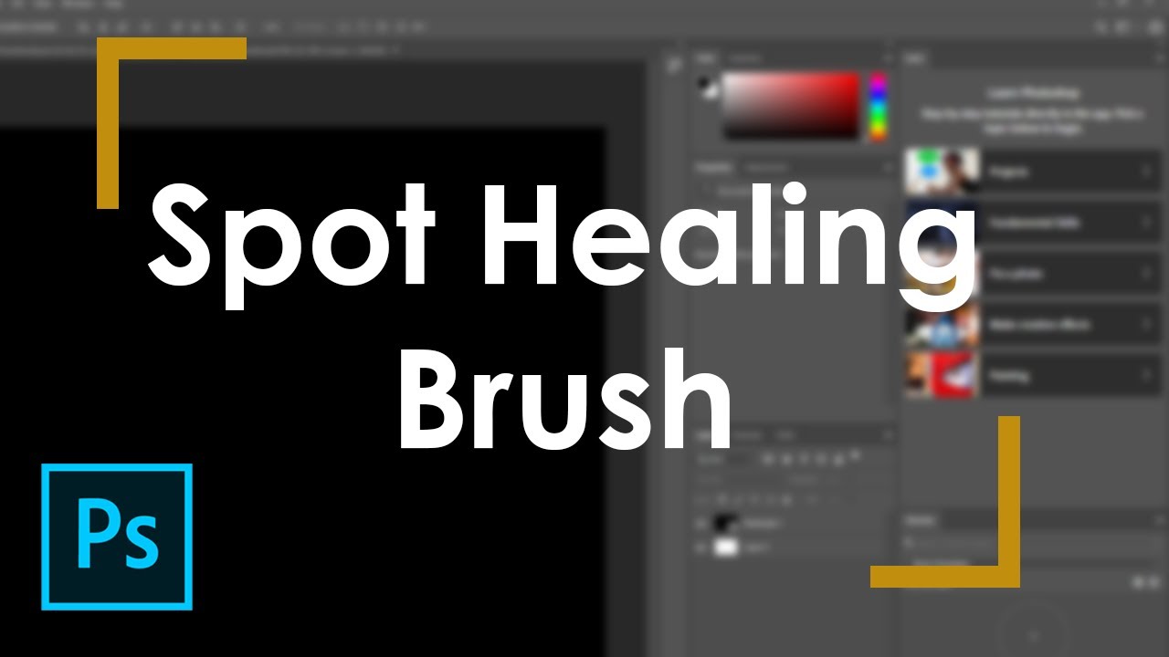 Photoshop - 4. The Spot Healing Brush - YouTube