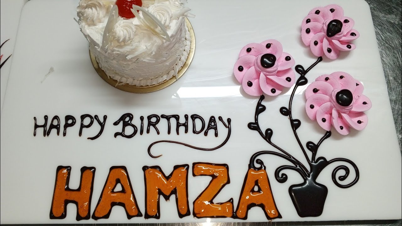 Happy birthday Hamza Best presentation mini cake with flowers 🌹🌹# ...