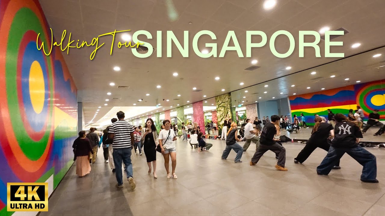 4K Tour of Singapore's SUPER CLEAN MRT Walking Experience - YouTube
