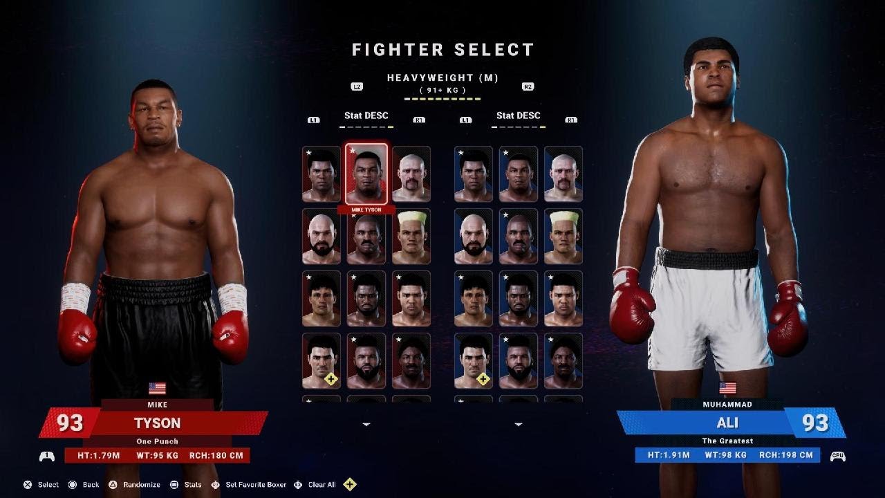 Undisputed All my created fighters new ratings since the new patch ...