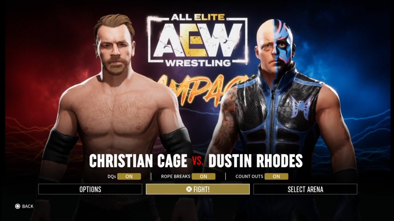 Christian Cage vs Dustin Rhodes. Rampage. AEW: Fight Forever - YouTube