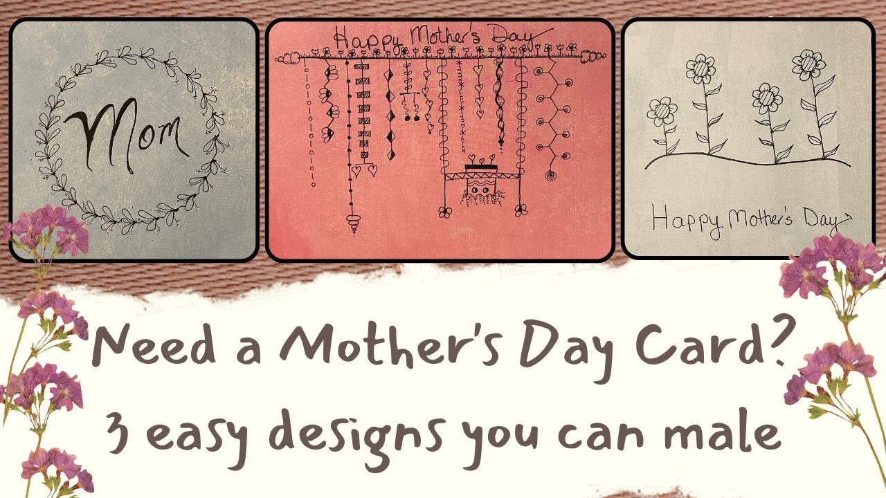 3 Homemade Mother's Day Doodle Cards Draw something special for your ...