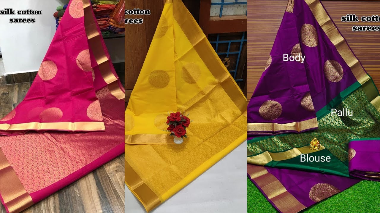 Handloom Merserized Rich Silk Cotton 🦚 Attractive Chakra design Grand ...