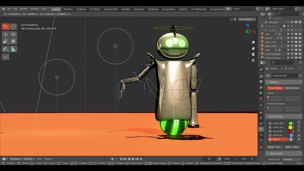 Teste de Rigging em Robô (Robot Rigging Test) - Blender 3D - YouTube