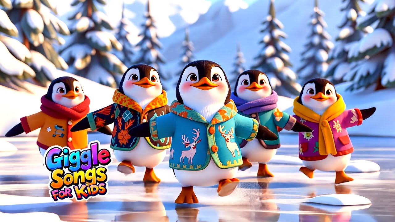 The five little Penguins Song + More Nursery Rhymes & Kids Songs ...
