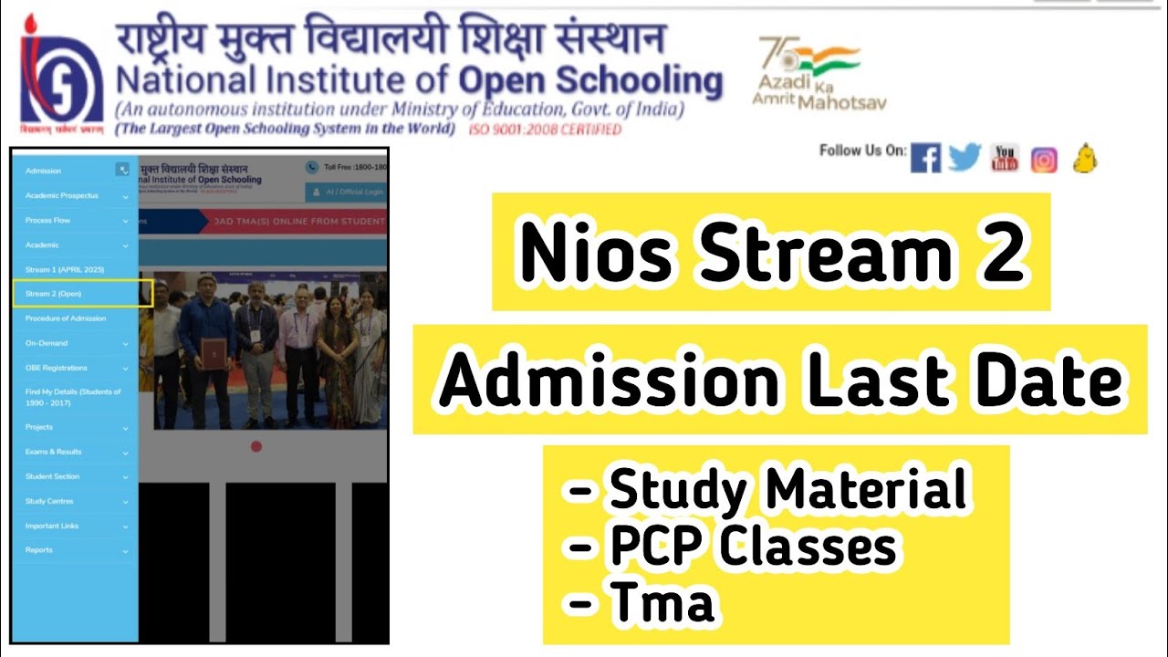 How can I get admission in NIOS Stream 2 | Task Is Helping (NIOS) #nios ...