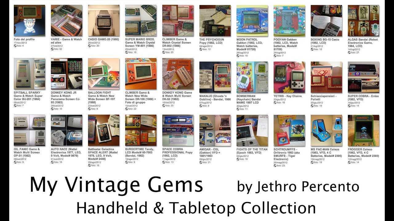 MY VINTAGE GEMS - Game & Watch collection and stuff - YouTube