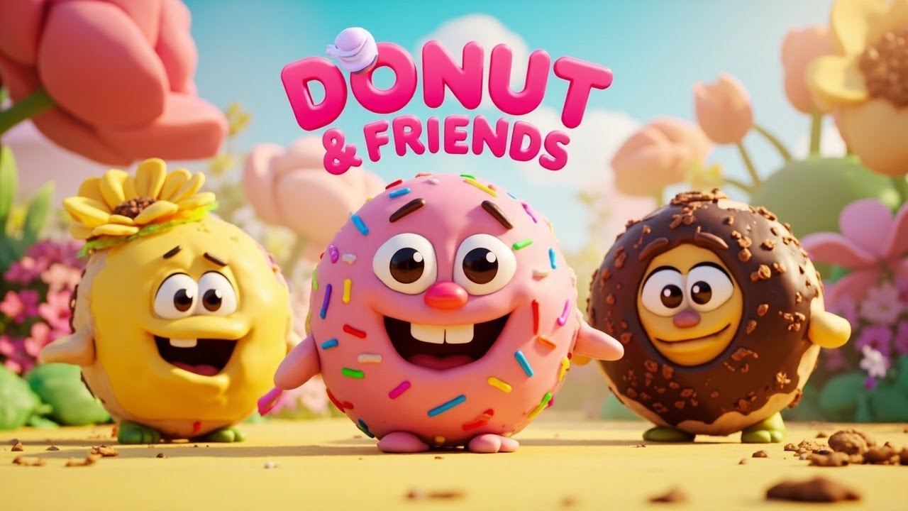 Counting Donuts 🍩 1 to 10 | Fun Donut Song for Kids | Bounce, Splash ...