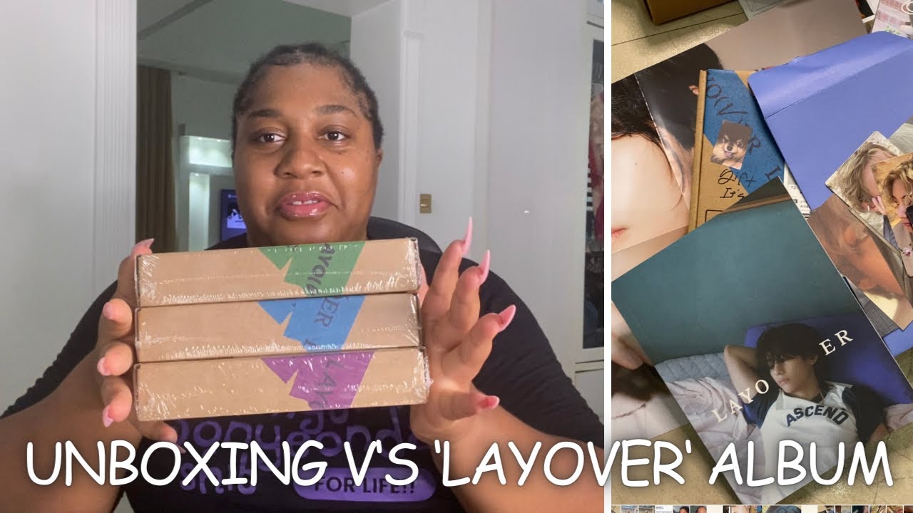 Unboxing V’s ‘LAYOVER’ Album - YouTube