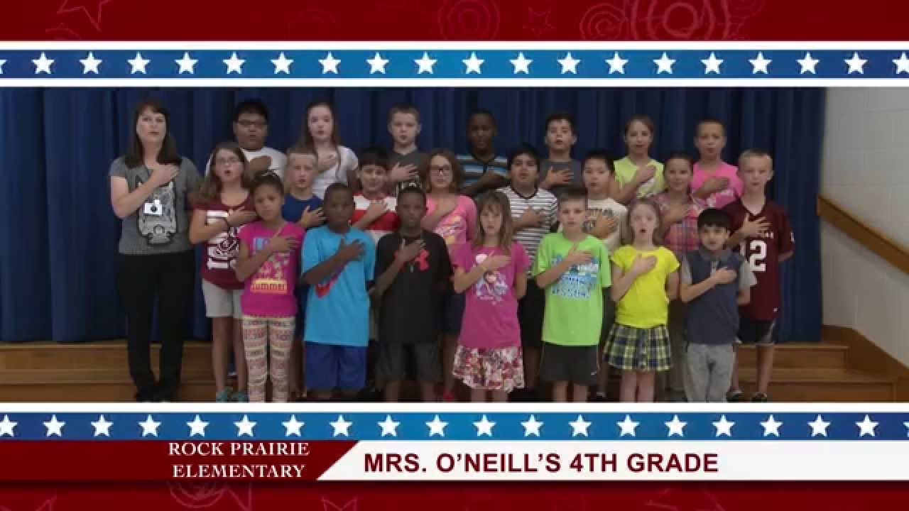 Daily Pledge-Rock Prairie Elementary-Mrs. O'Neill - YouTube