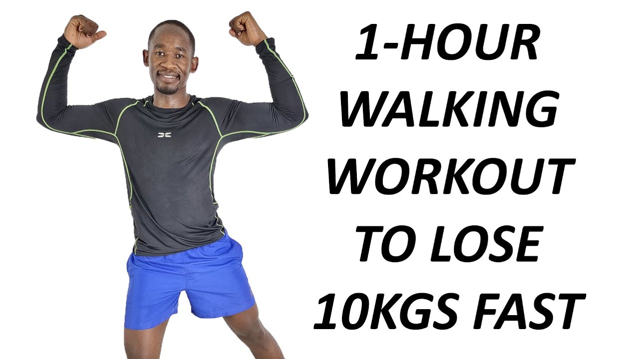 1 Hour WALKING IN PLACE WORKOUT For Losing 10kgs FAST 500 Calories 