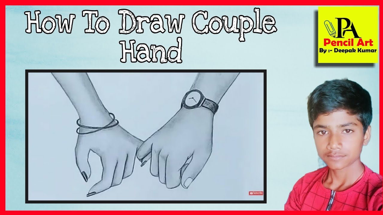 how to draw couple hand / couple hand drawing / couple hand droing ...